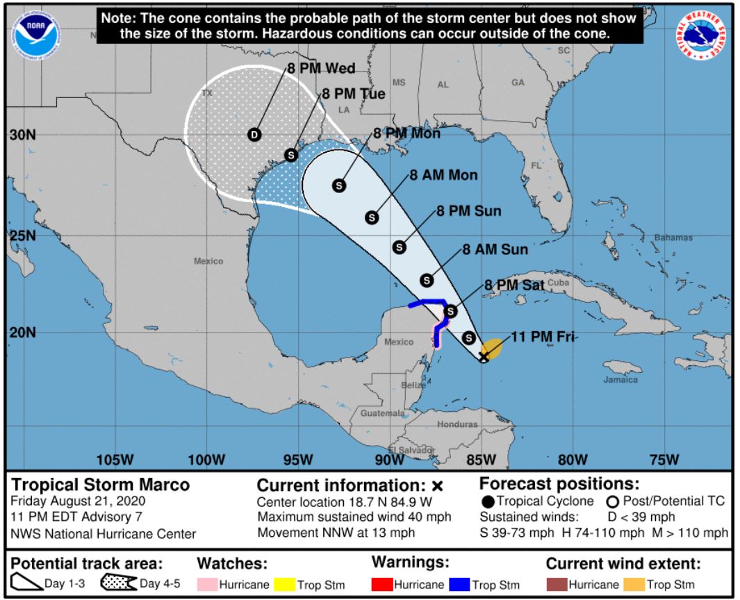 As Tropical Storm Marco targets Texas, Tropical Storm Laura bears ...