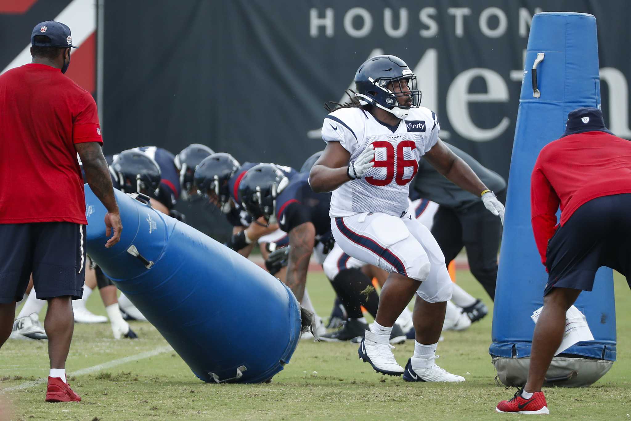 Texans encouraged by P.J. Hall's progress