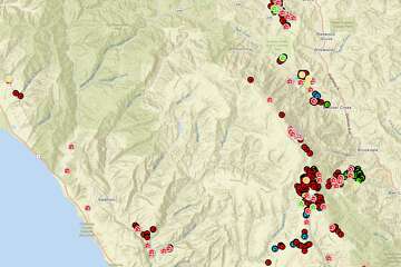Santa Cruz County posts 'damage map' with homes destroyed in CZU Complex
