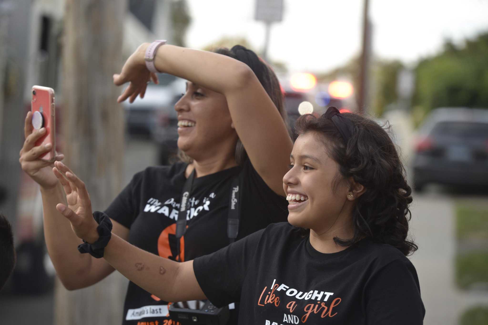 Cancer-free: 12-year-old Stamford girl celebrates with drive-thru parade