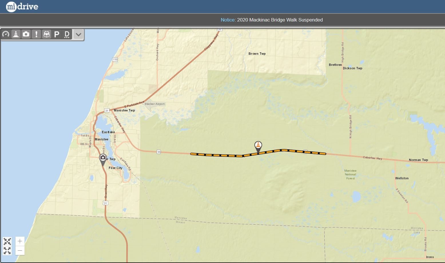 M-55 work should be nearing completion