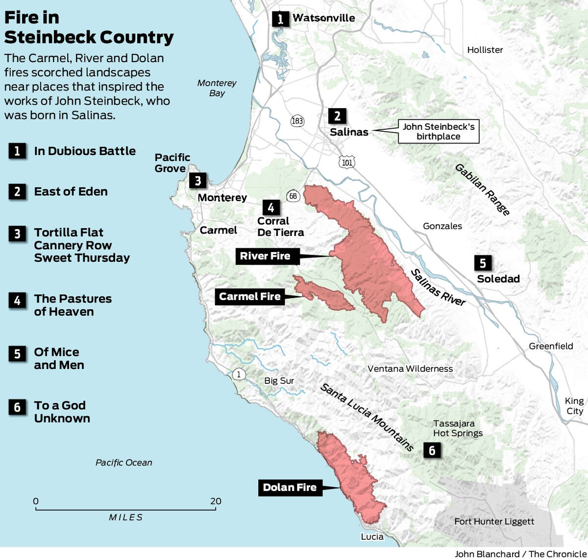 Monterey County fires: Steinbeck Country suffers wrath of coronavirus ...