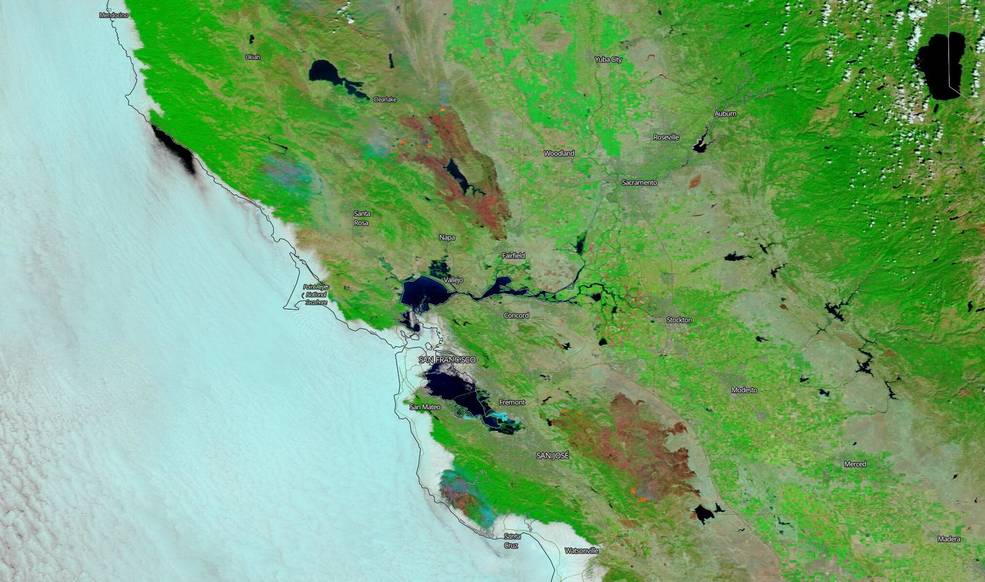 Burn scars from Bay Area wildfires are so massive they can be seen from ...