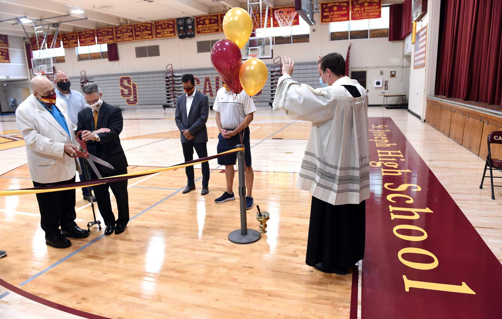 Long time coming: St. Joseph of Trumbull unveils renovated gymnasium