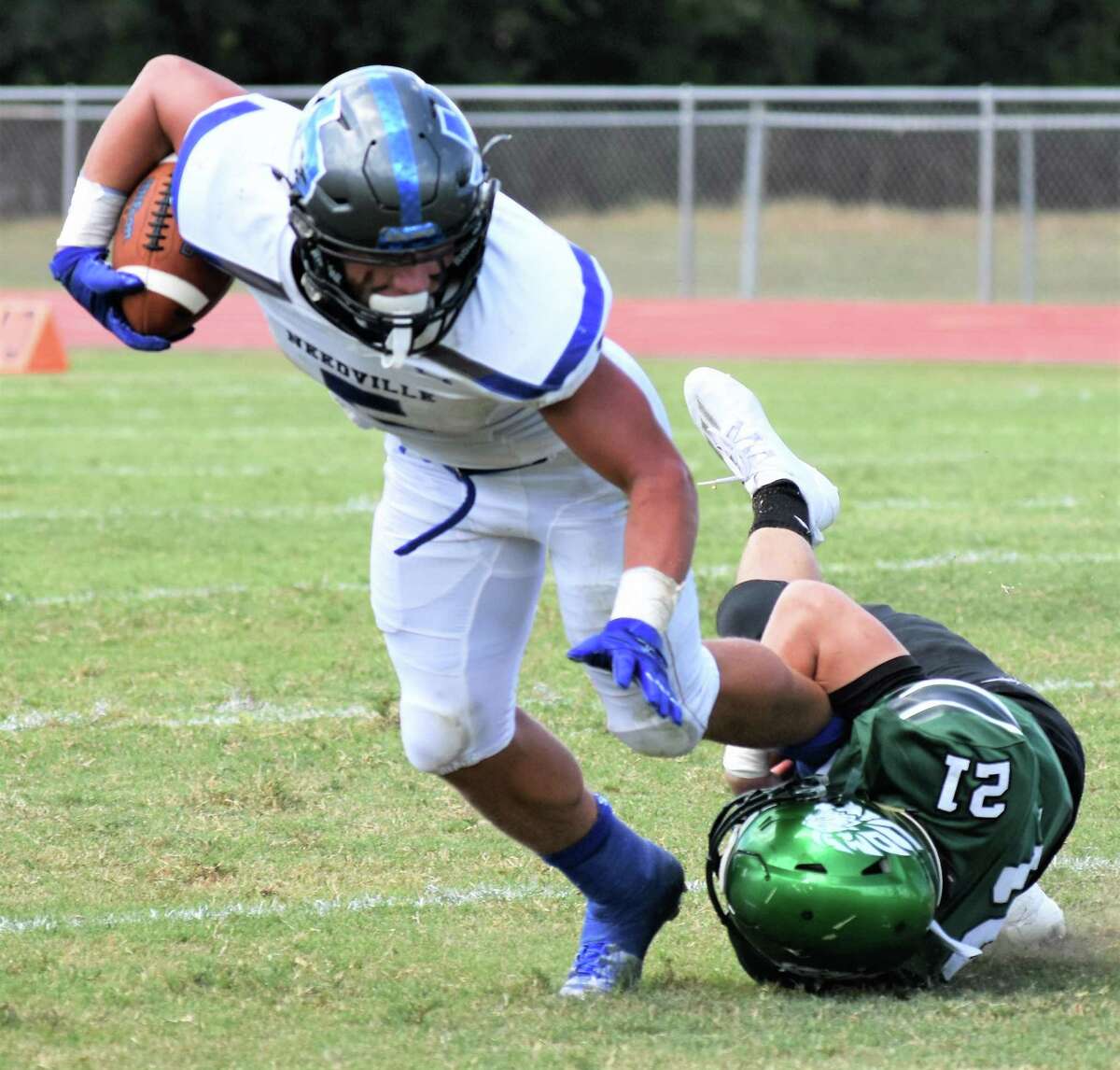Needville football steals opening victory with late rally
