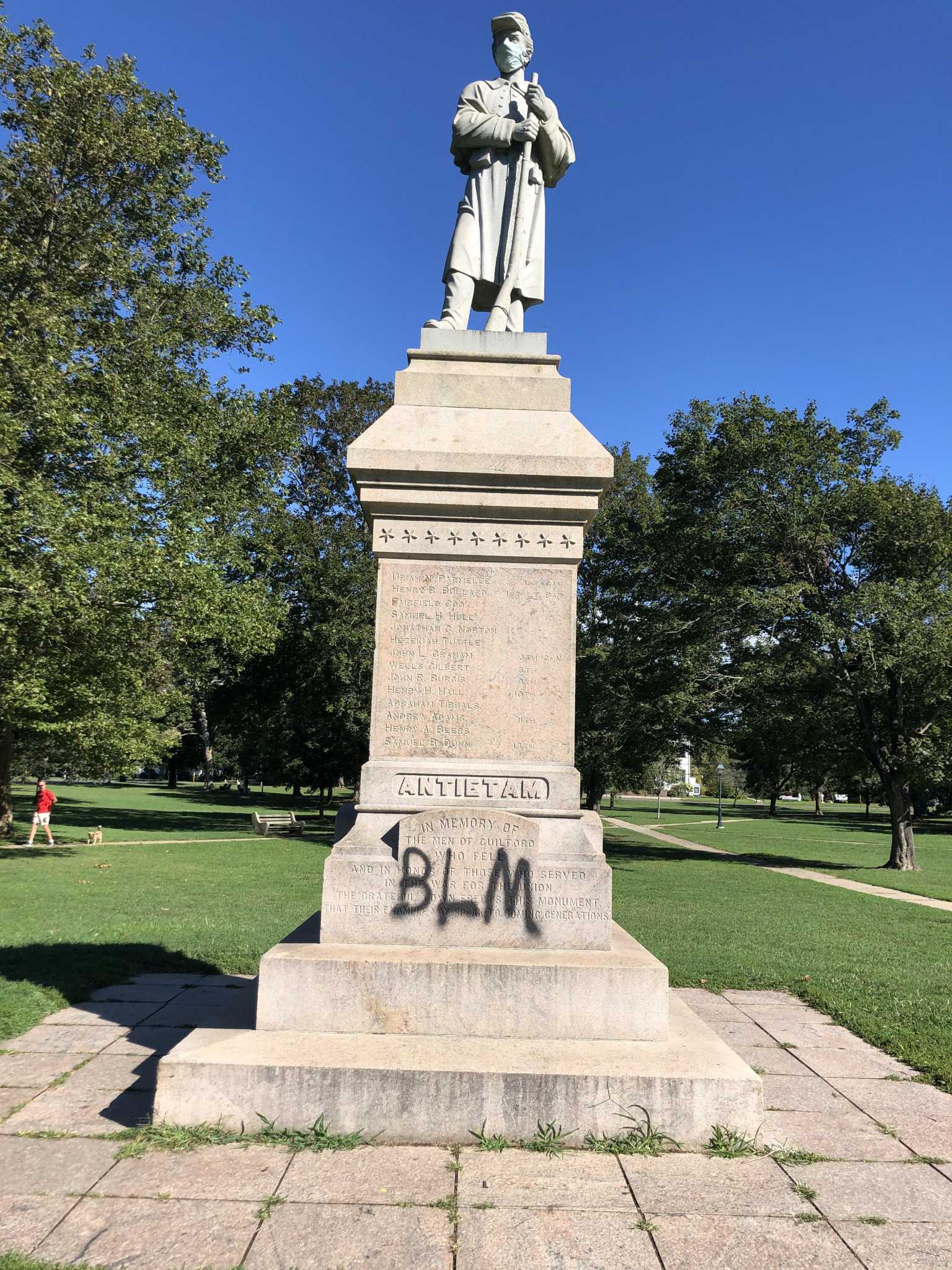 Guilford to hire contractor to remove ‘BLM’ graffiti from Civil War ...
