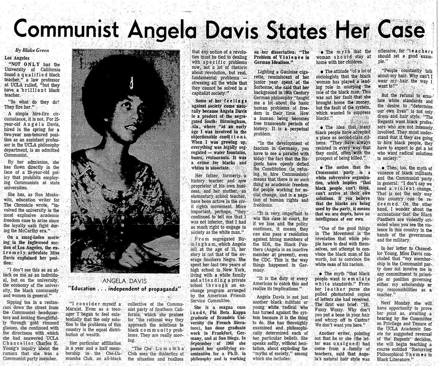 Angela Davis’ early California days — before and after her infamous trial