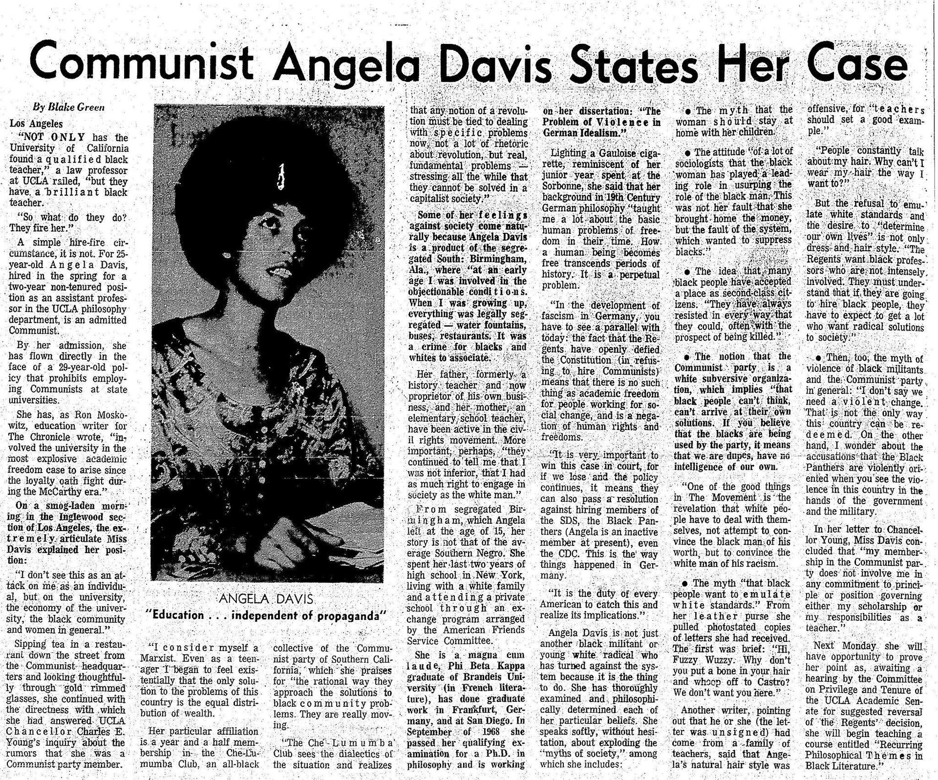 Angela Davis’ early California days — before and after her infamous trial