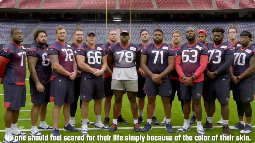 Texans release social justice video, seeking 'real actionable change'