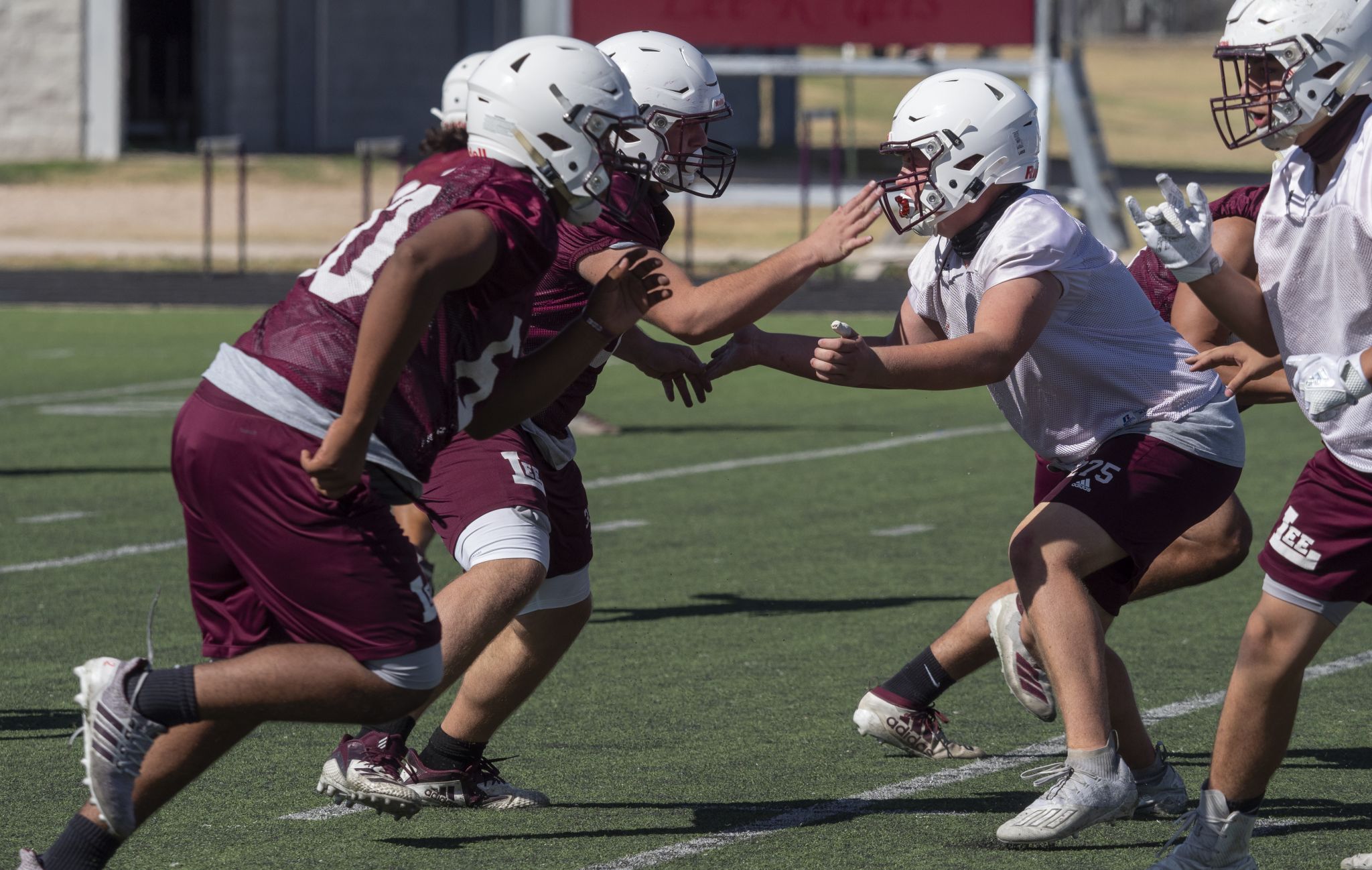 Scenes from Lee football's first day of organized practice