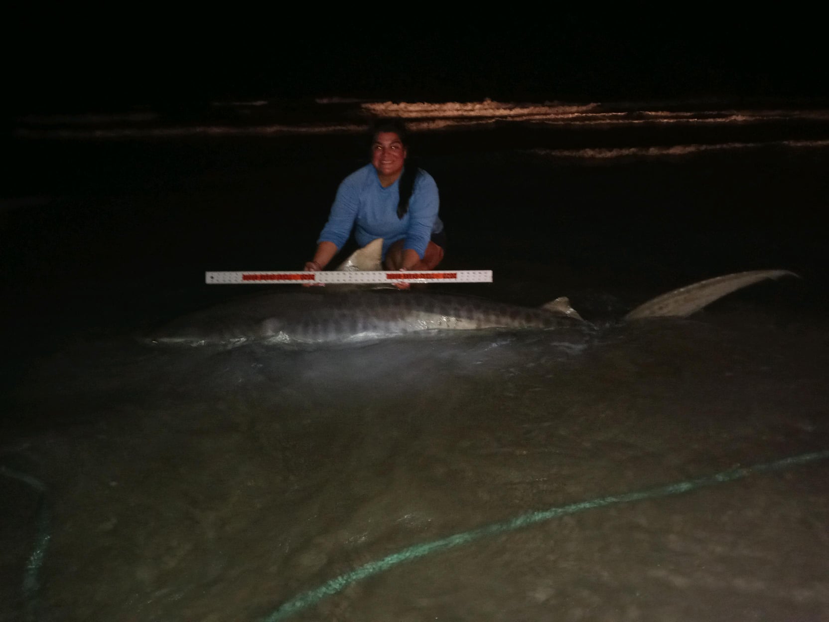 South Texas woman catches 9-foot, 300-pound shark from Corpus Christi beach