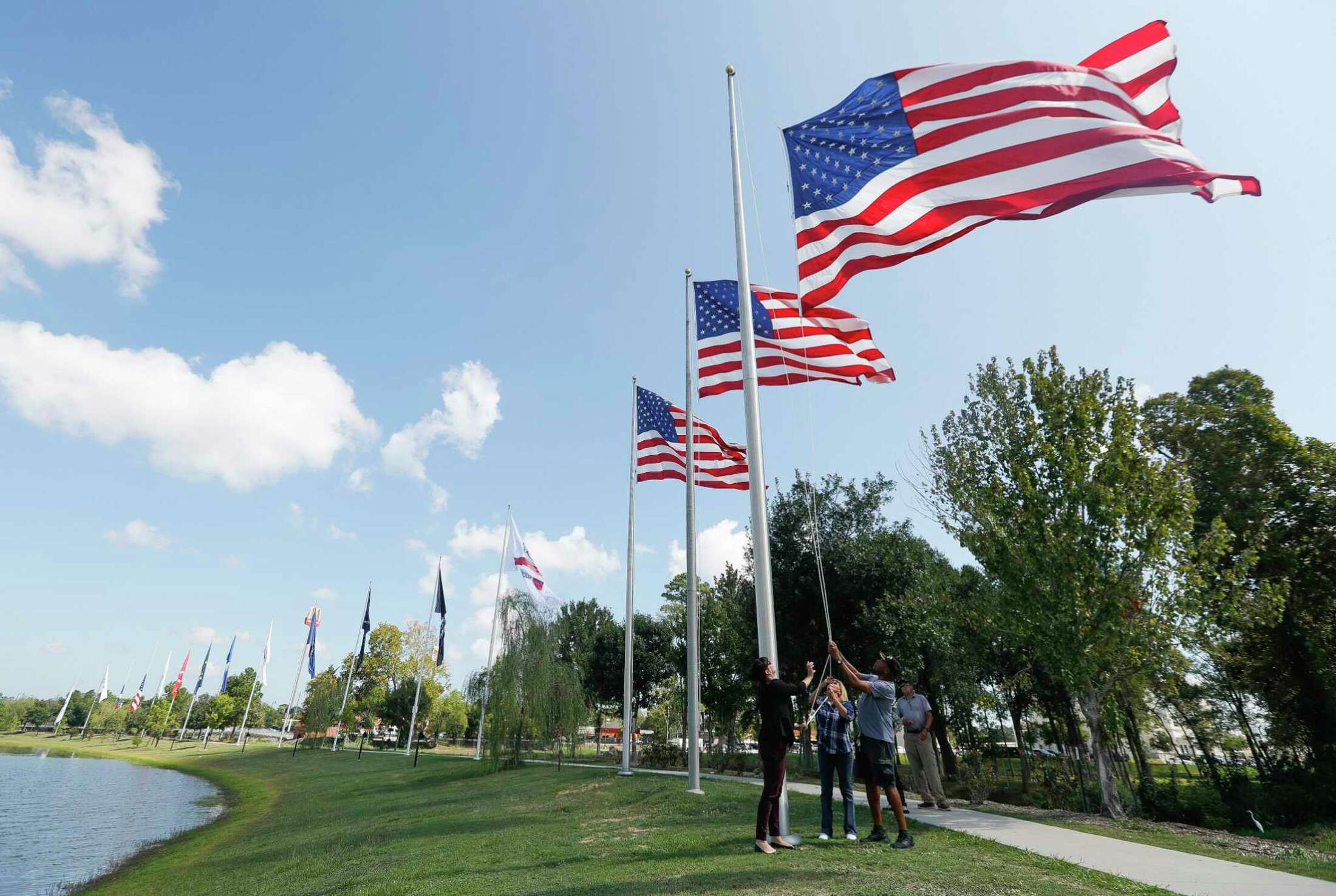 Conroe pays tribute to Mayor Toby Powell as flags lowered