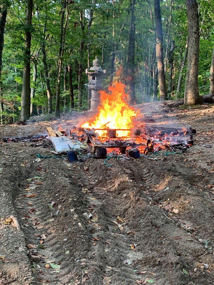 Fire department: Twigs, brush ignite in Weston woods