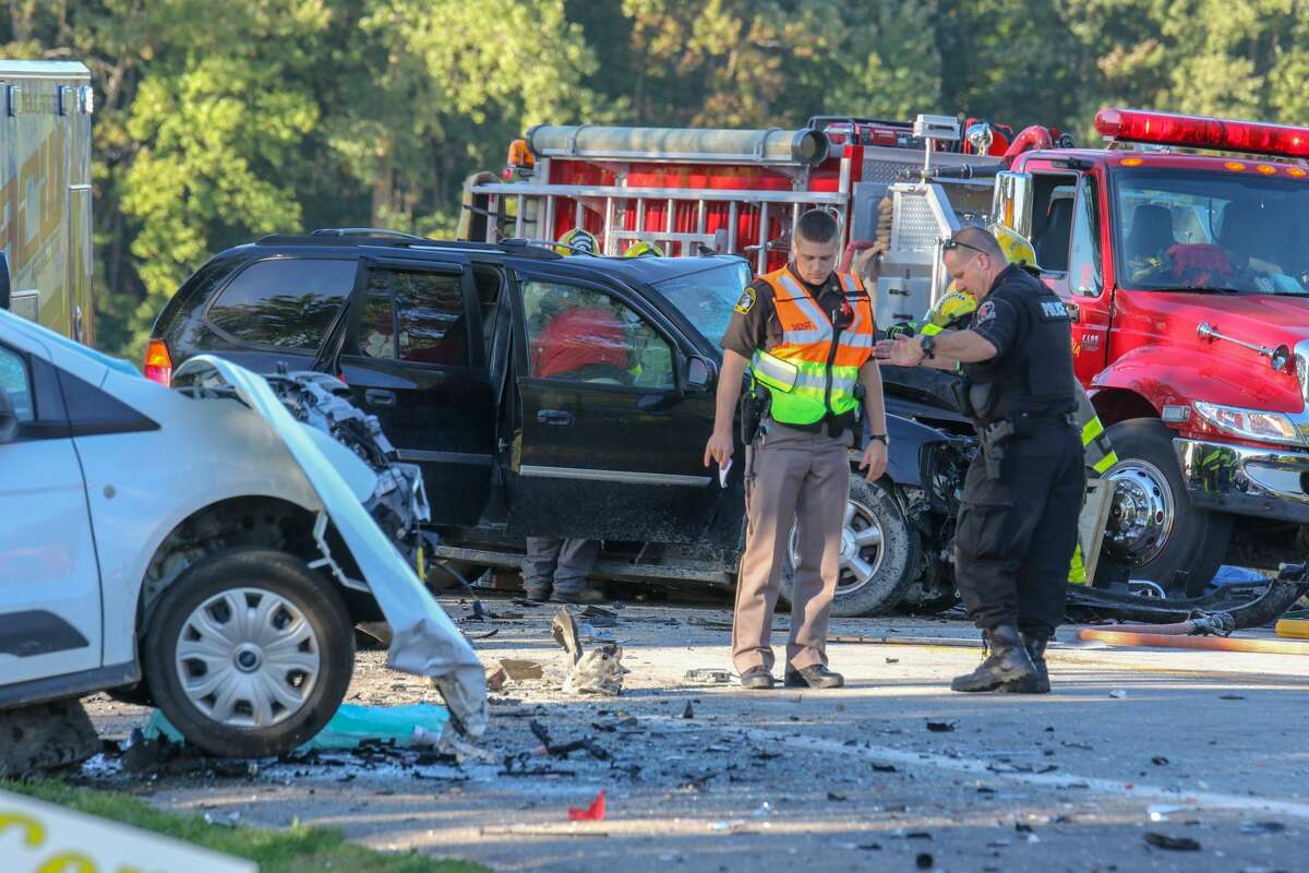 Head-on collision sends two to the hospital