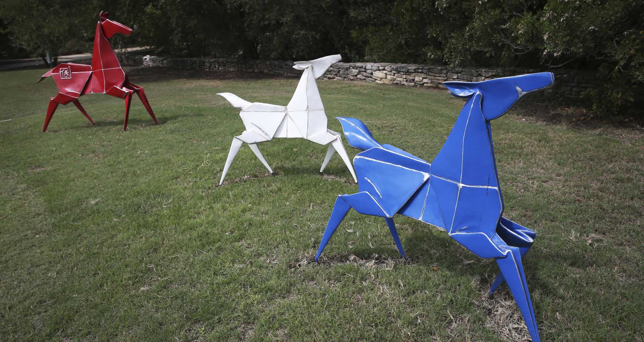 Origami sculpture show makes Texas debut at the San Antonio Botanical ...