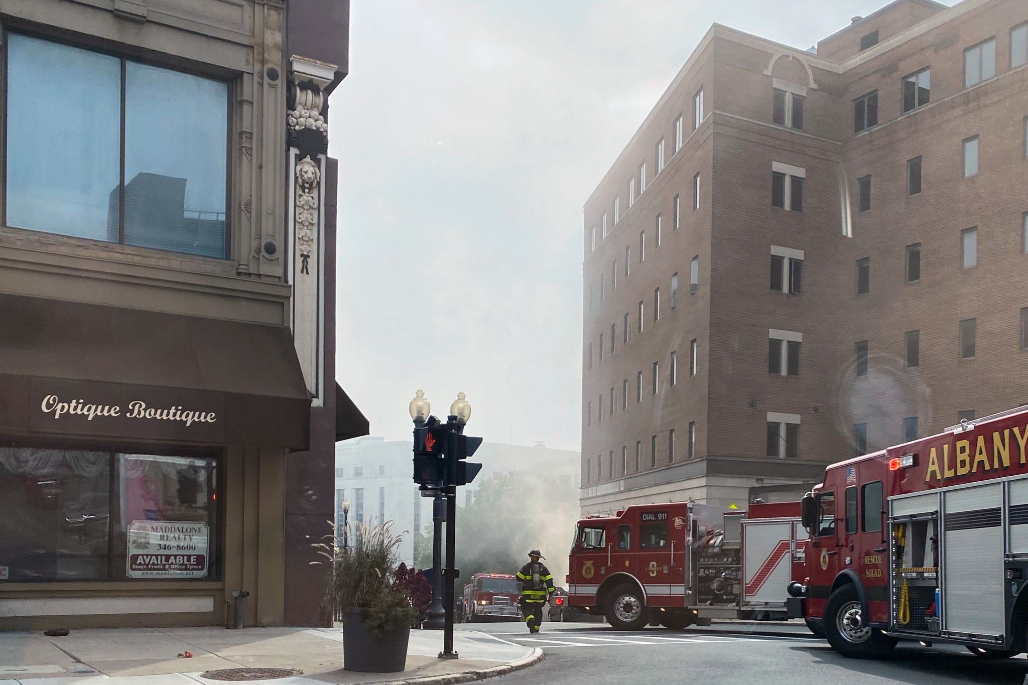 Underground Albany fire forces 46 people from building overnight