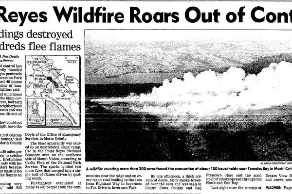 ‘Blaze races to sea’: The Mount Vision fire threatens Point Reyes 25 ...