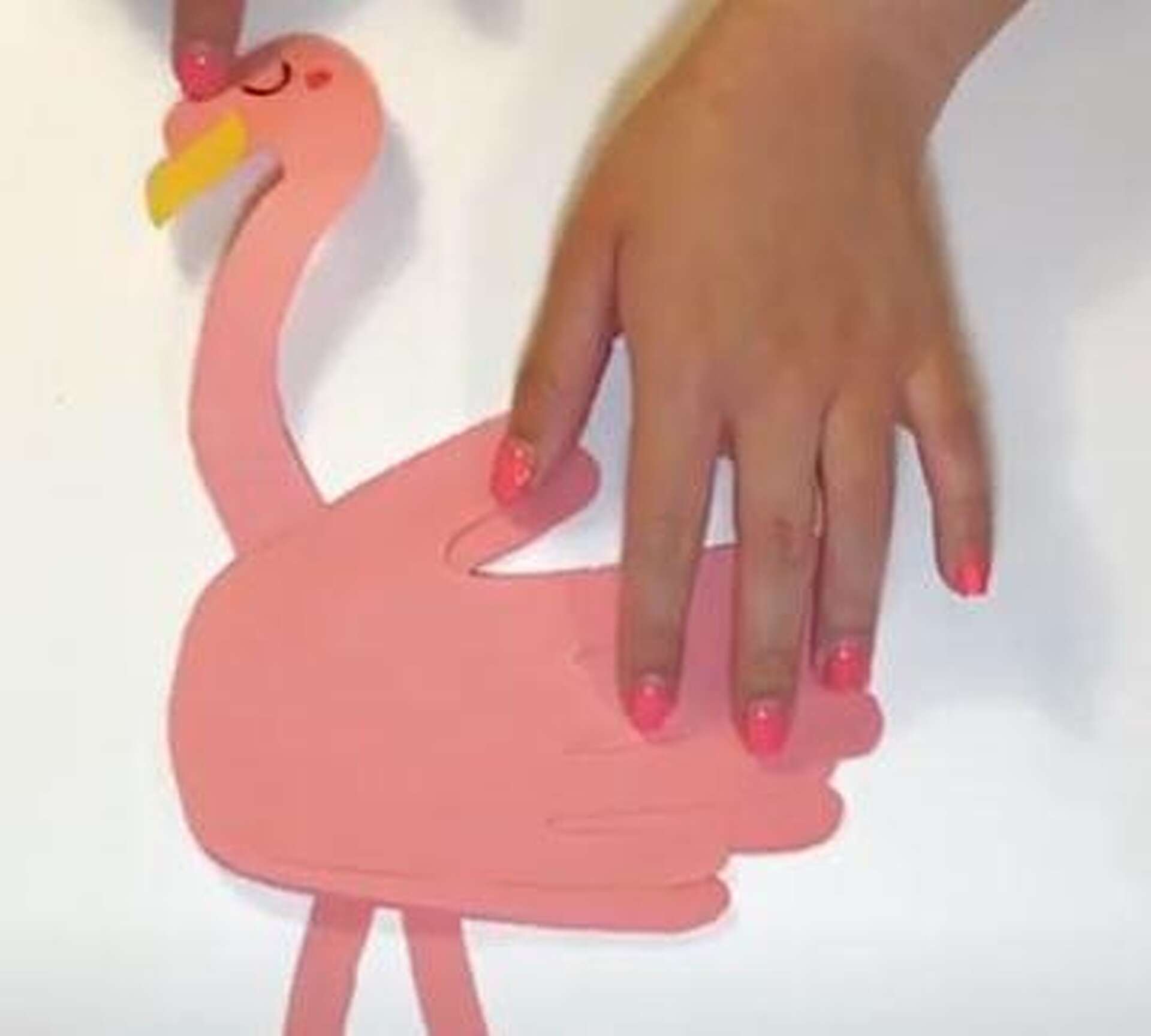 Kids Craft: How to make a flamingo-shaped card, a craft from San ...