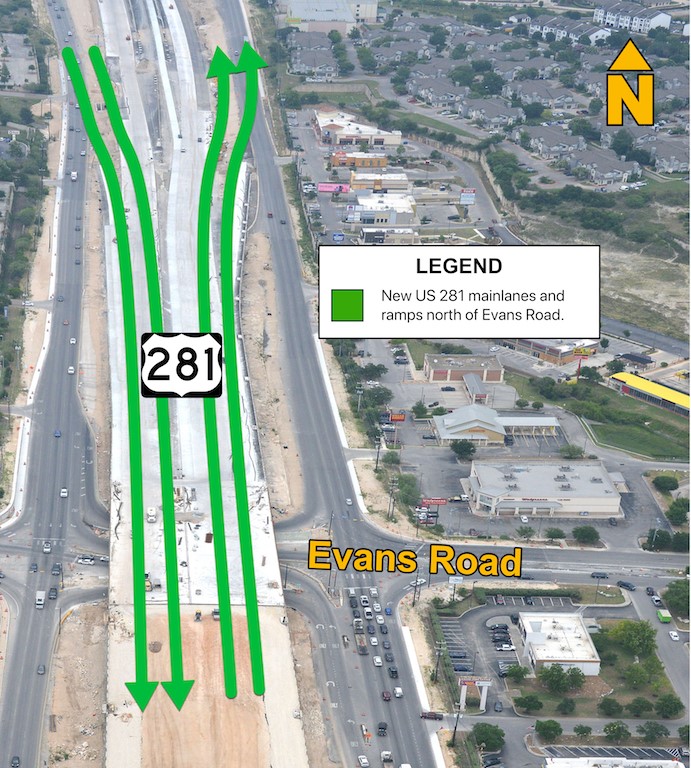 New lanes on the remodeled U.S. 281 set to open this weekend