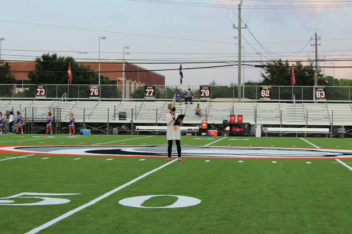 St. Pius X High School dedicates new turf football field