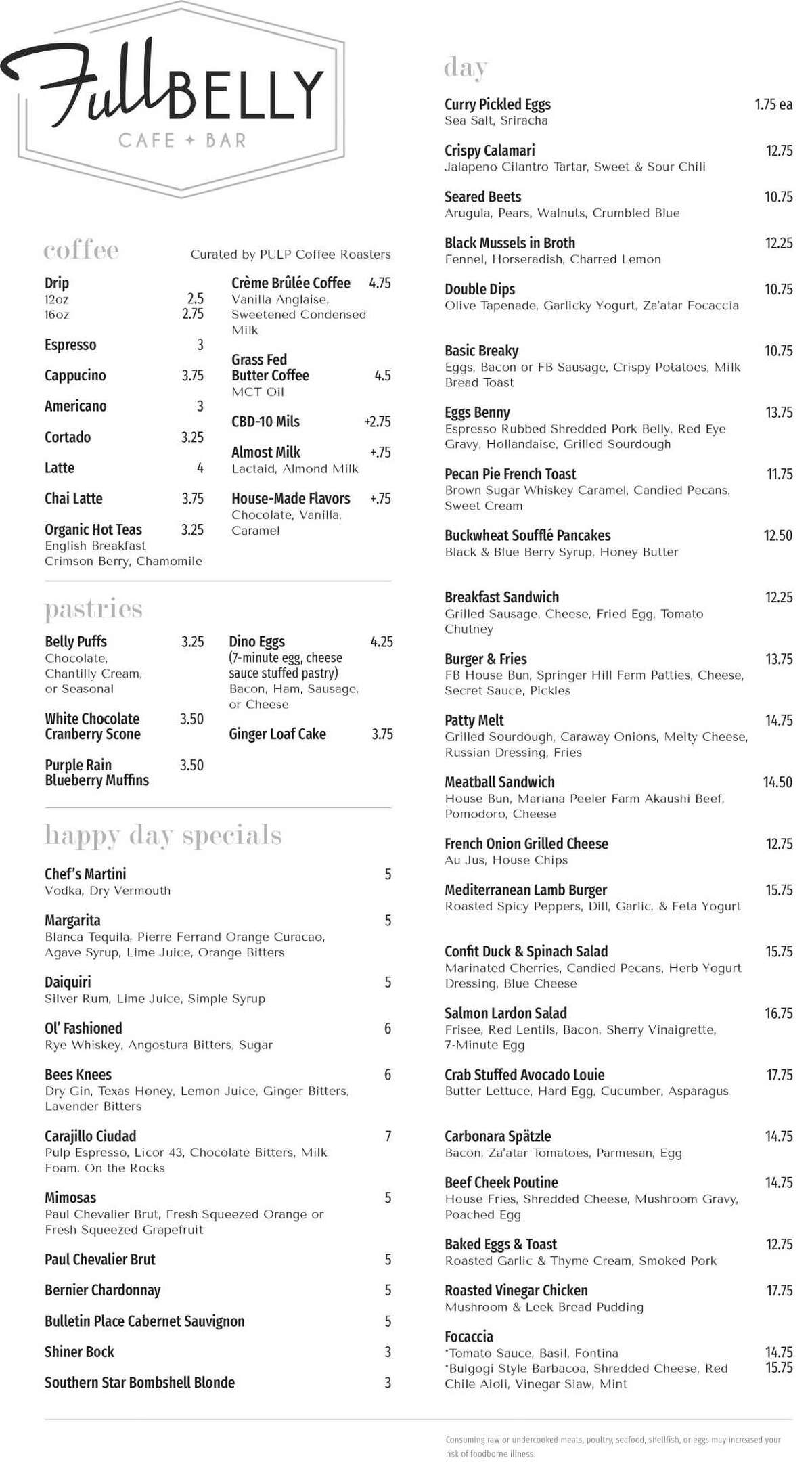 Promising new all-day diner restaurant Full Belly Cafe and Bar ...