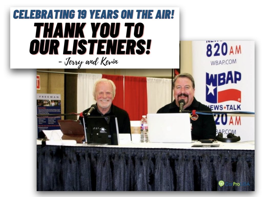 Thank You Listeners As The Car Pro Show Turns 19!