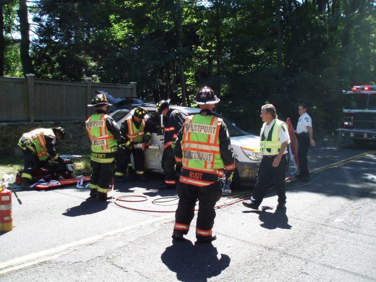 Three Car Crash In Westport Sends Two To The Hospital