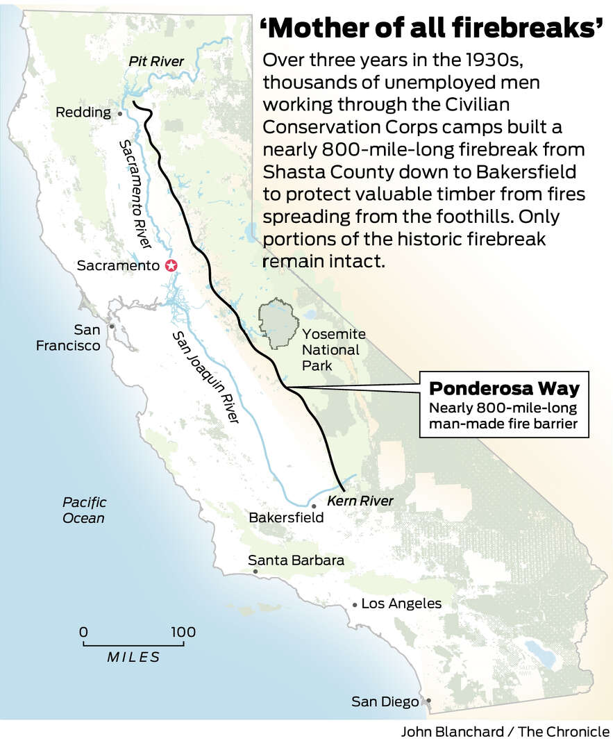 An 800-mile firebreak once protected California’s forests from flames ...