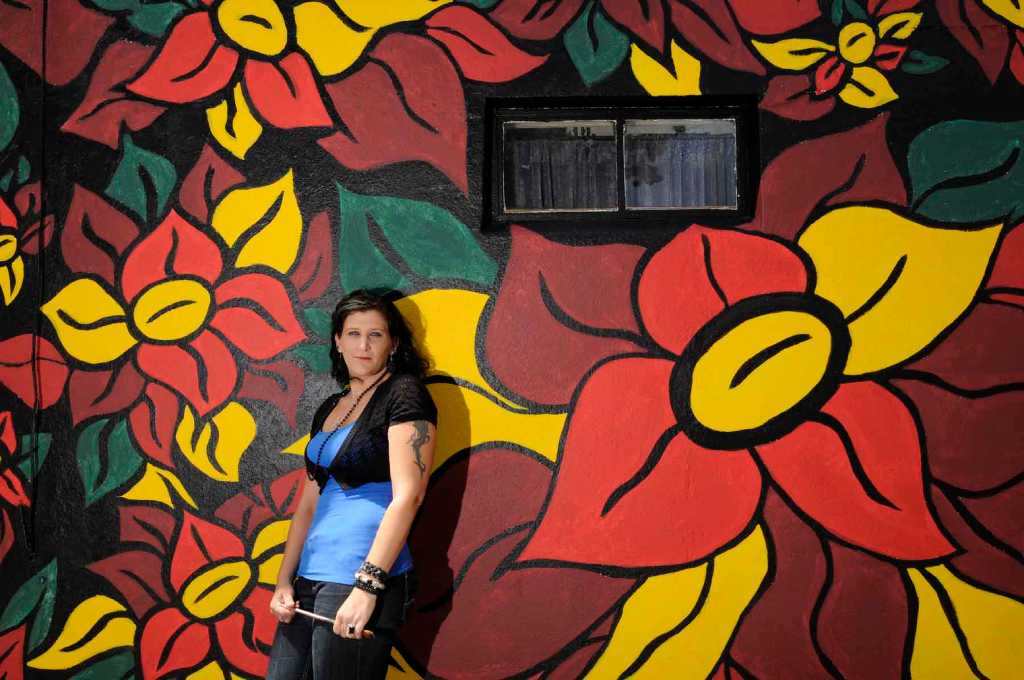 Artist's creativity blooms on the wall
