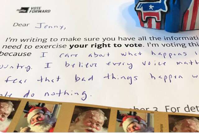 Vote Forward is encouraging voter turnout with handwritten letters