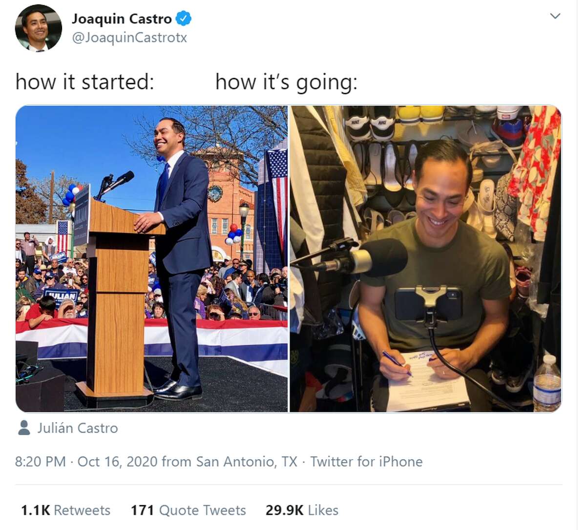 Castro brothers participate join 'How it started...how it's going' meme ...