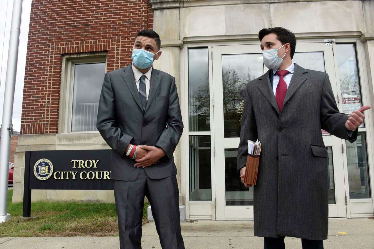 Troy sergeant says activist inflicted own injuries