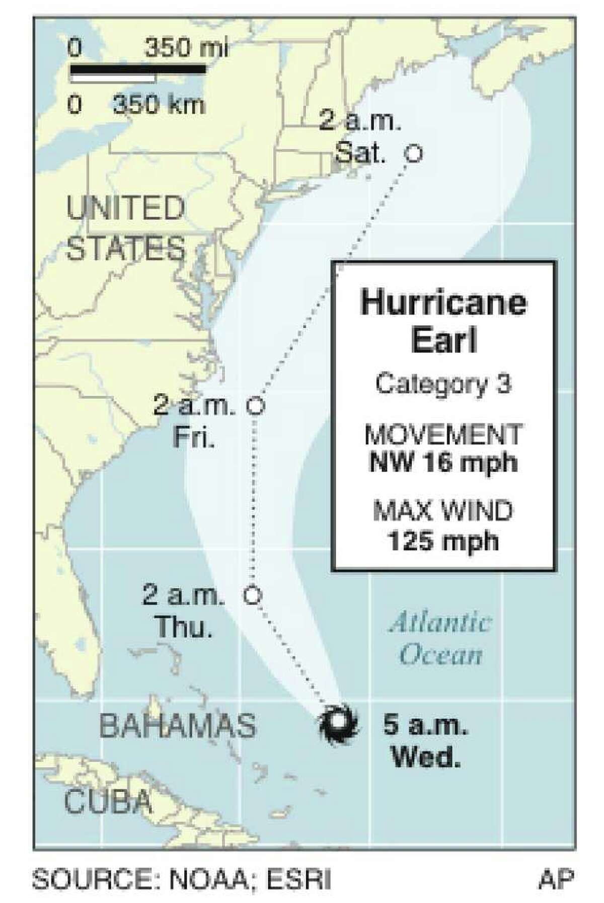 Island evacuations start as Earl nears East Coast
