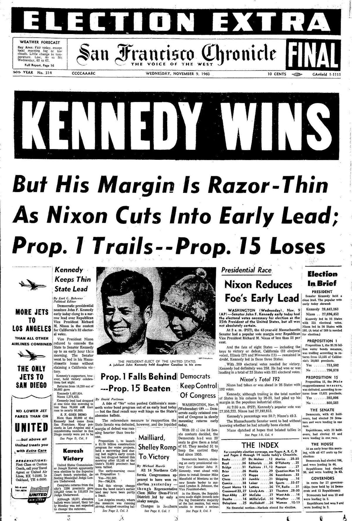 A century of Chronicle presidential election front pages
