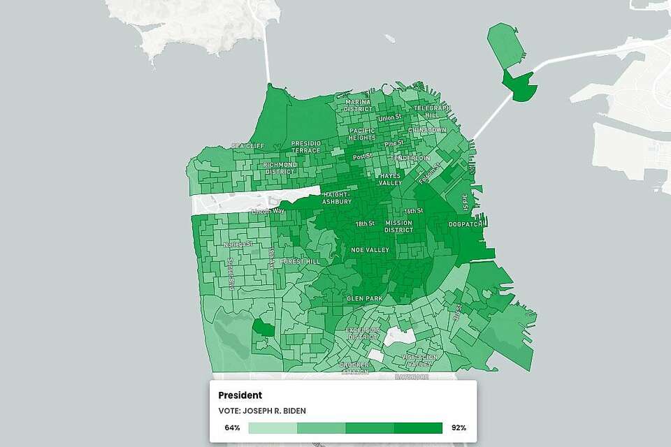 These maps show how San Francisco’s progressive voting varies by ...