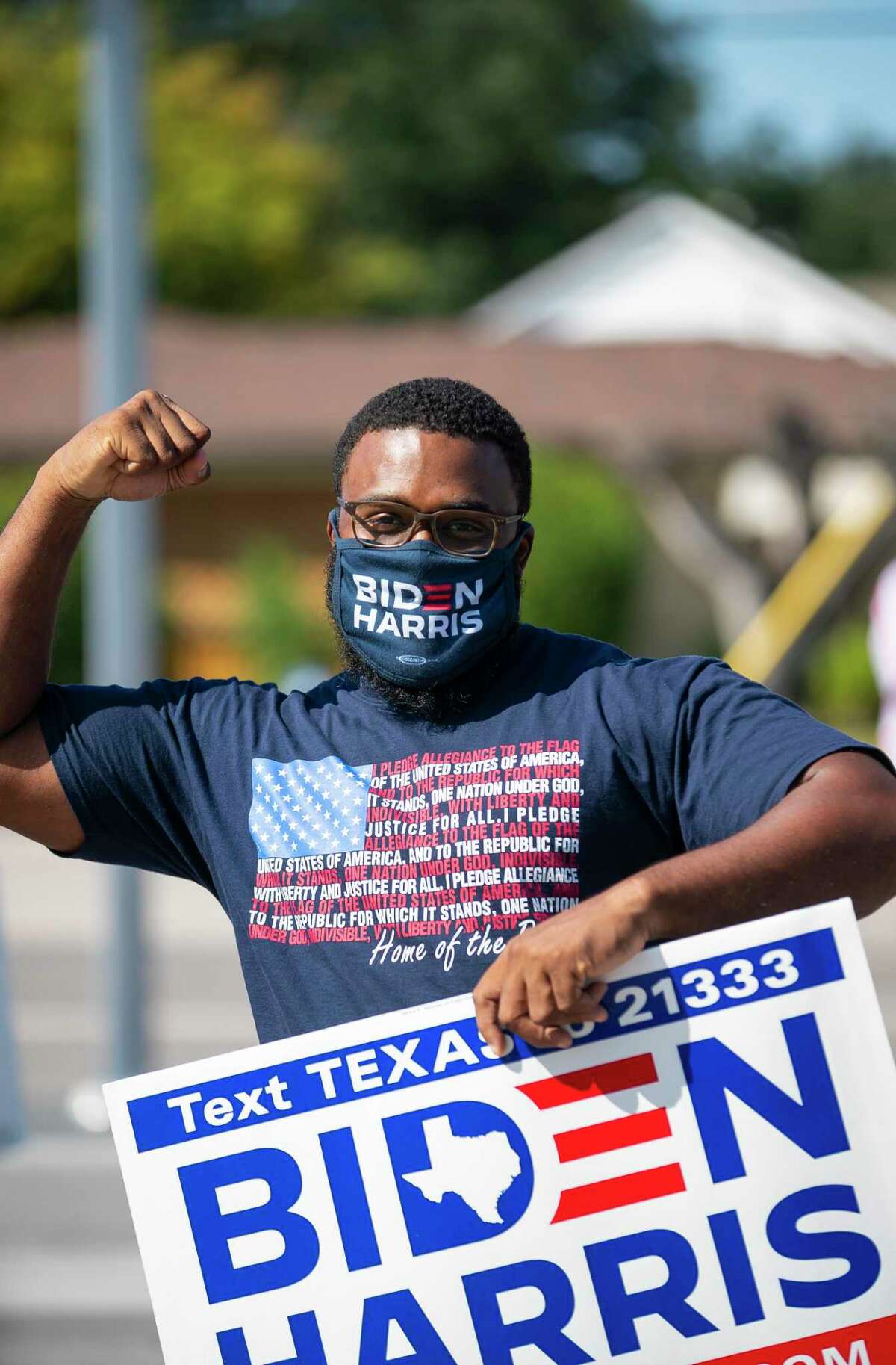 ‘Honk for 270!’ Houstonians celebrate Biden/Harris win at separate rallies