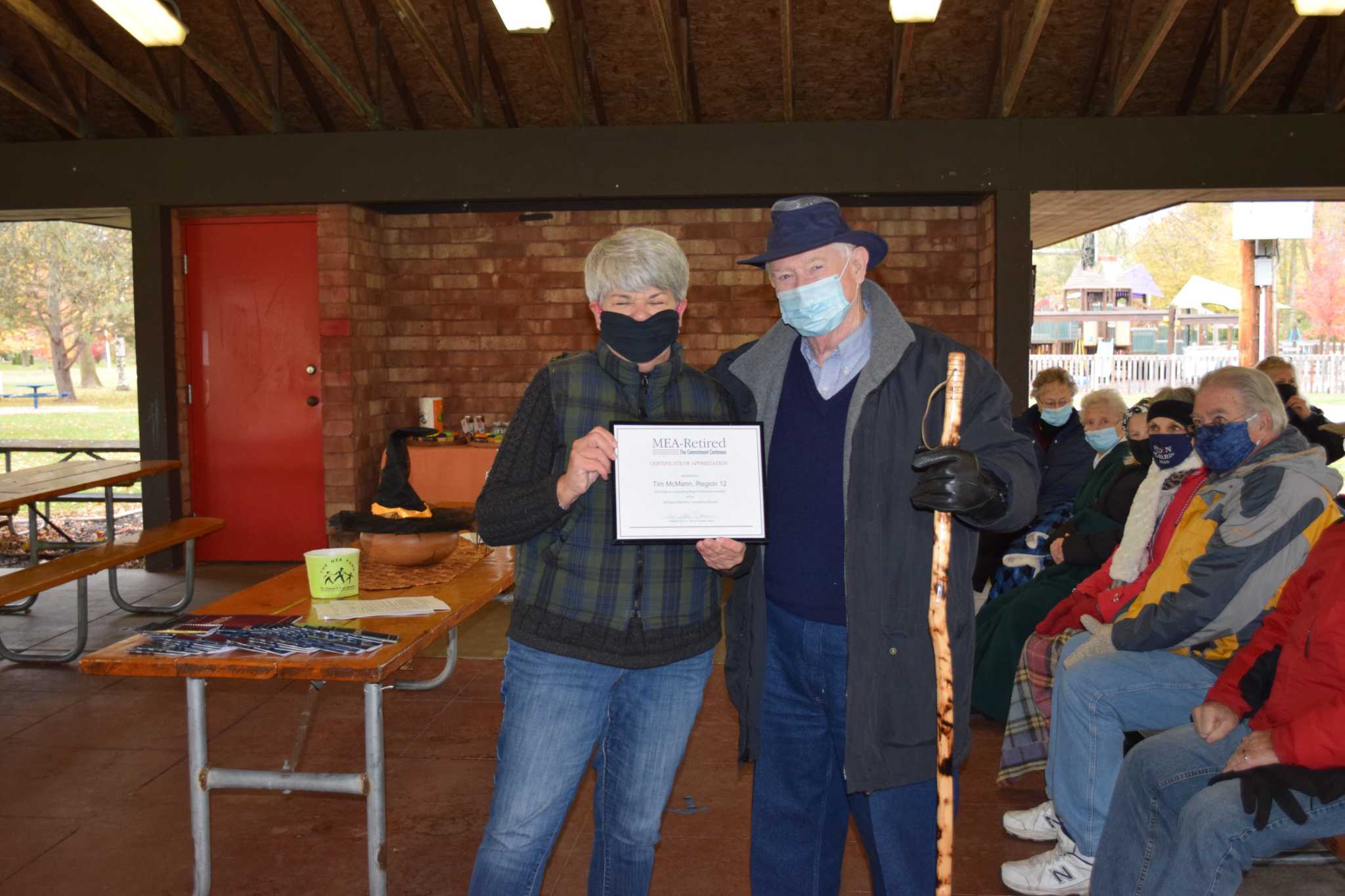 Midland's Tim McMann honored for 20-year service on MEA-Retired board