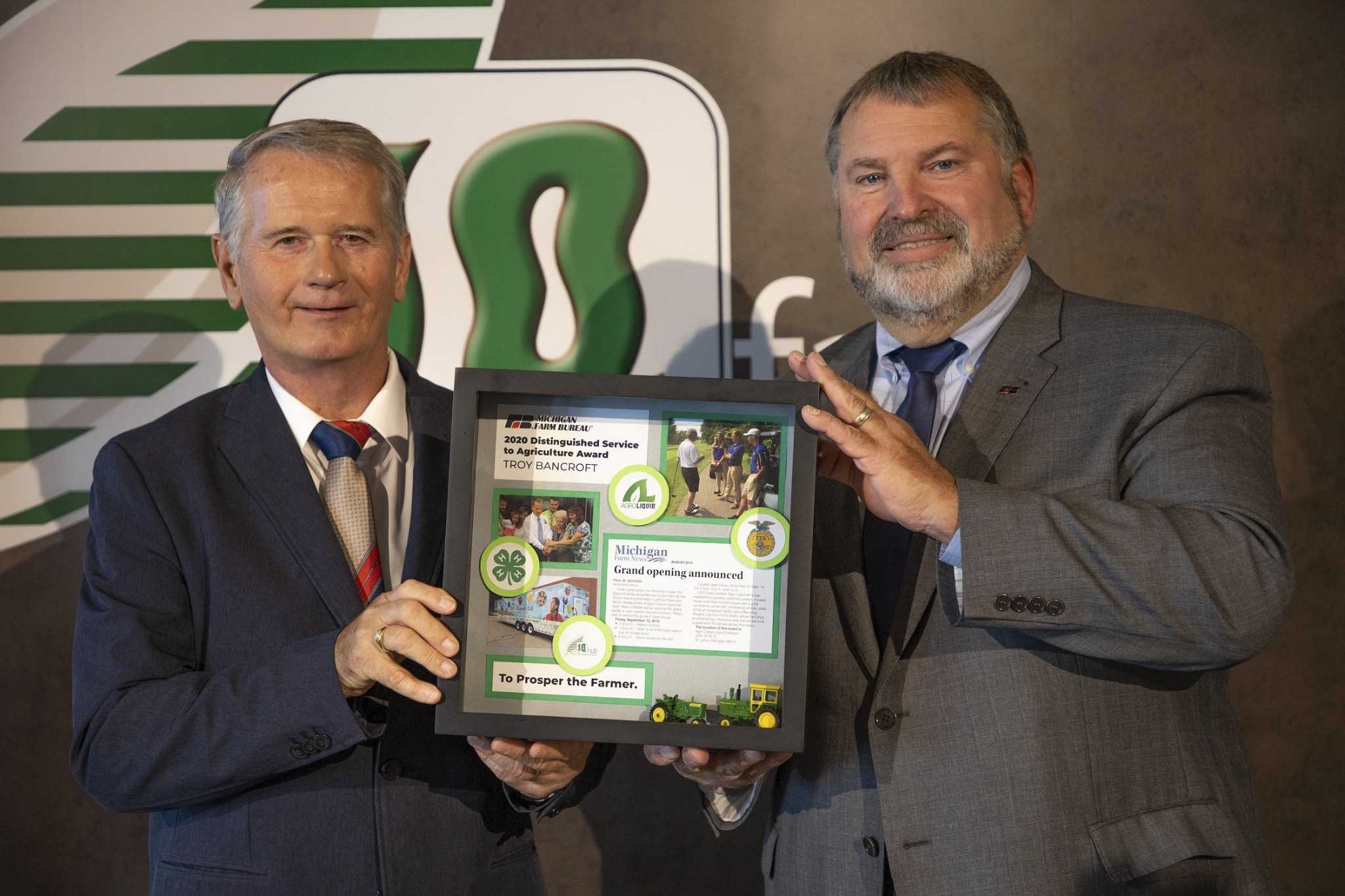 Troy Bancroft honored with Distinguished Service to Agriculture Award ...