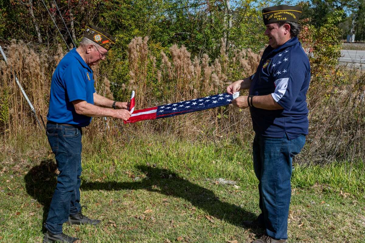 Photos: Orange VFW post retires flags