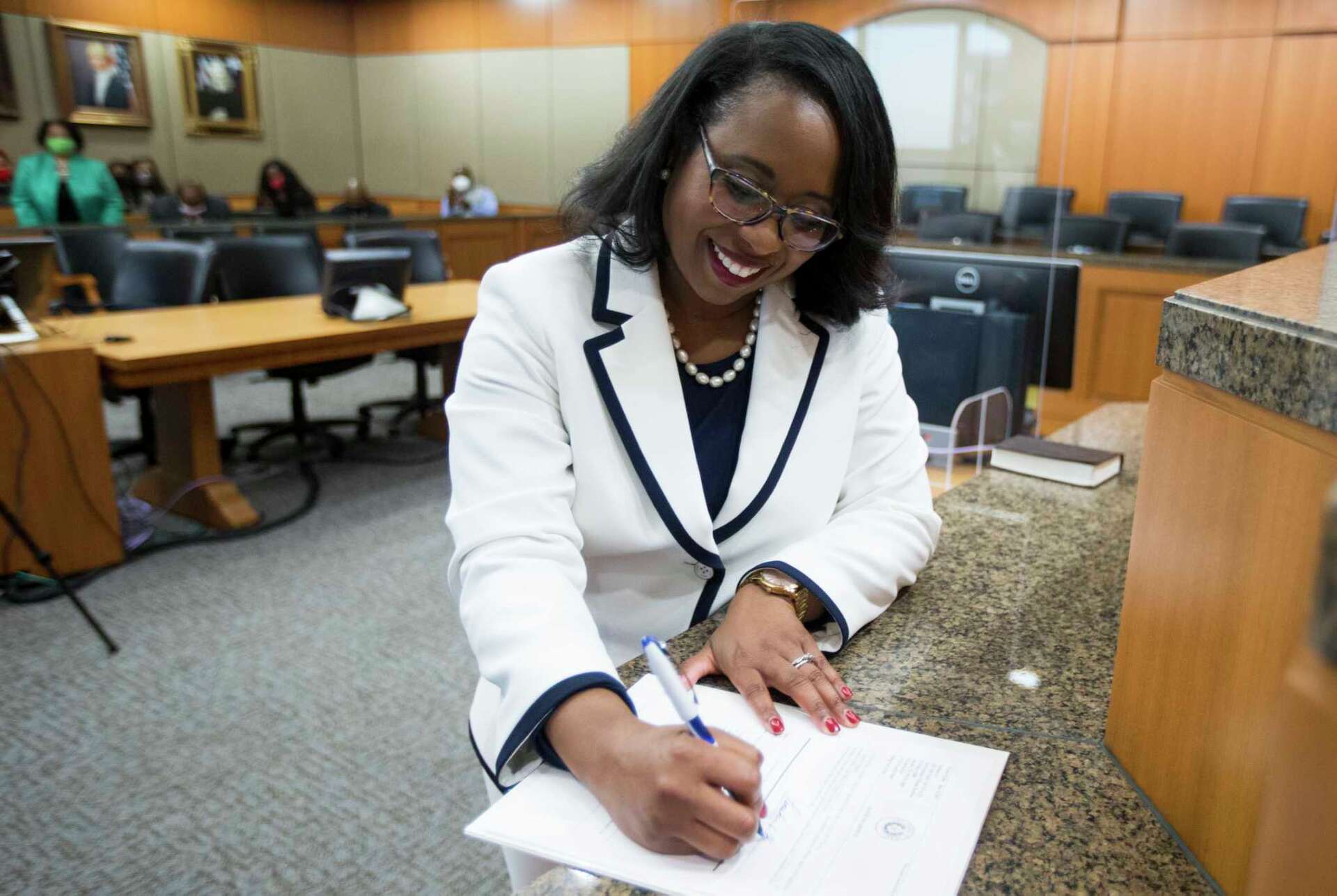 Teneshia Hudspeth sworn in as new Harris County Clerk