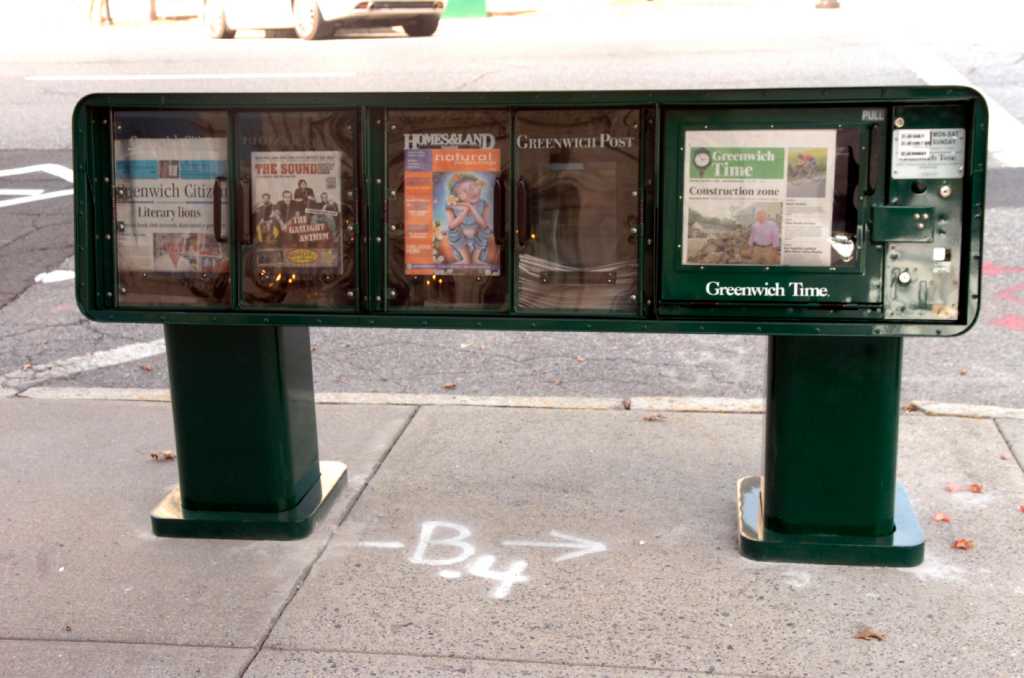 Extra! Extra! Donors give Greenwich consolidated newspaper boxes