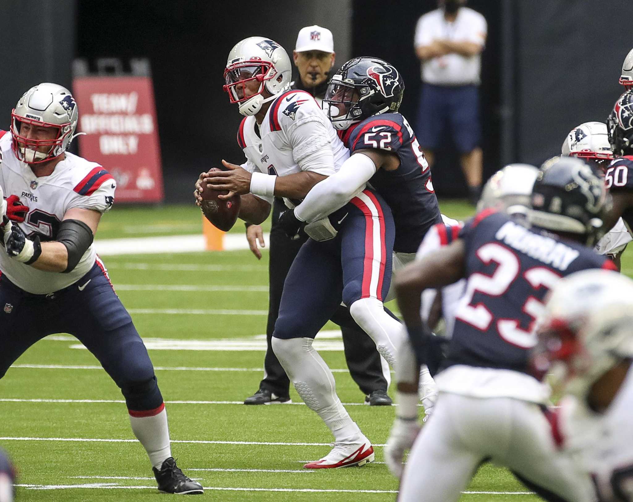 Texans' rookie Jon Greenard scratches itch with first sack
