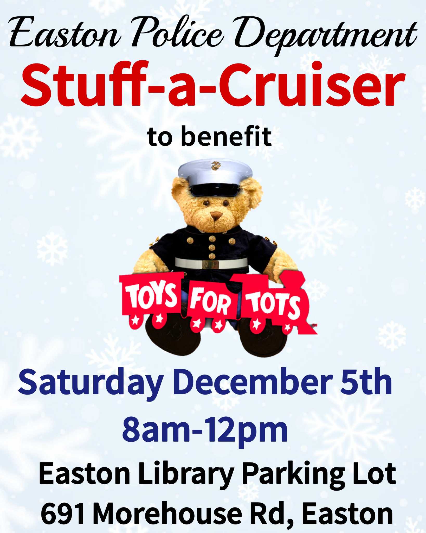 Easton PD holds annual stuff-a-cruiser event donating to Toys for Tots