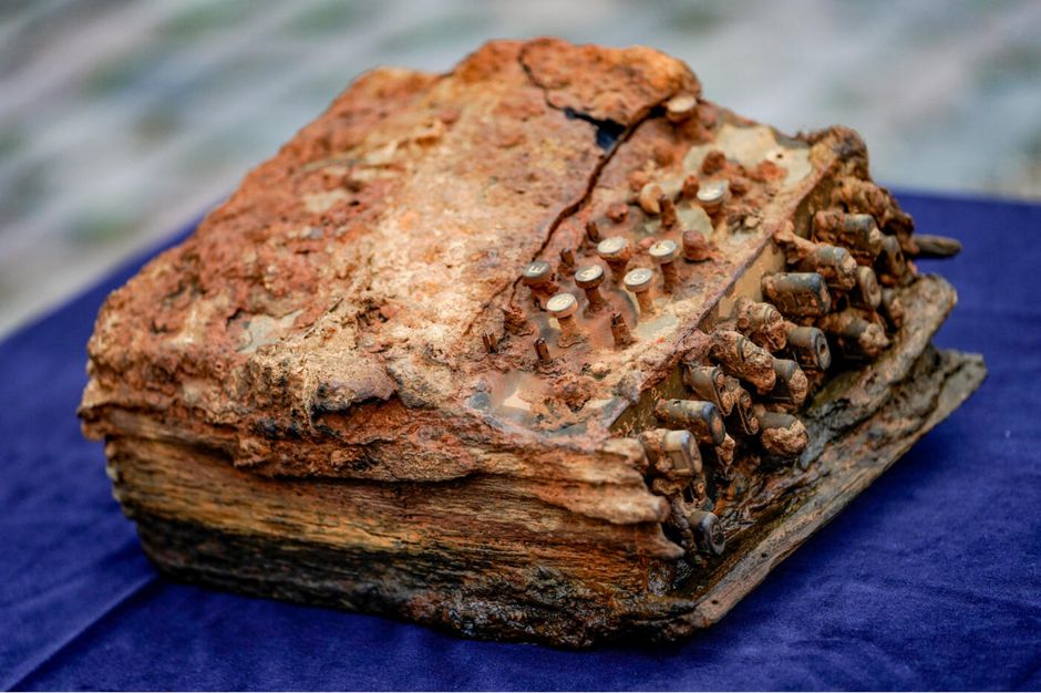 Divers retrieve Enigma code machine the Nazis sank in Baltic Sea in 1945