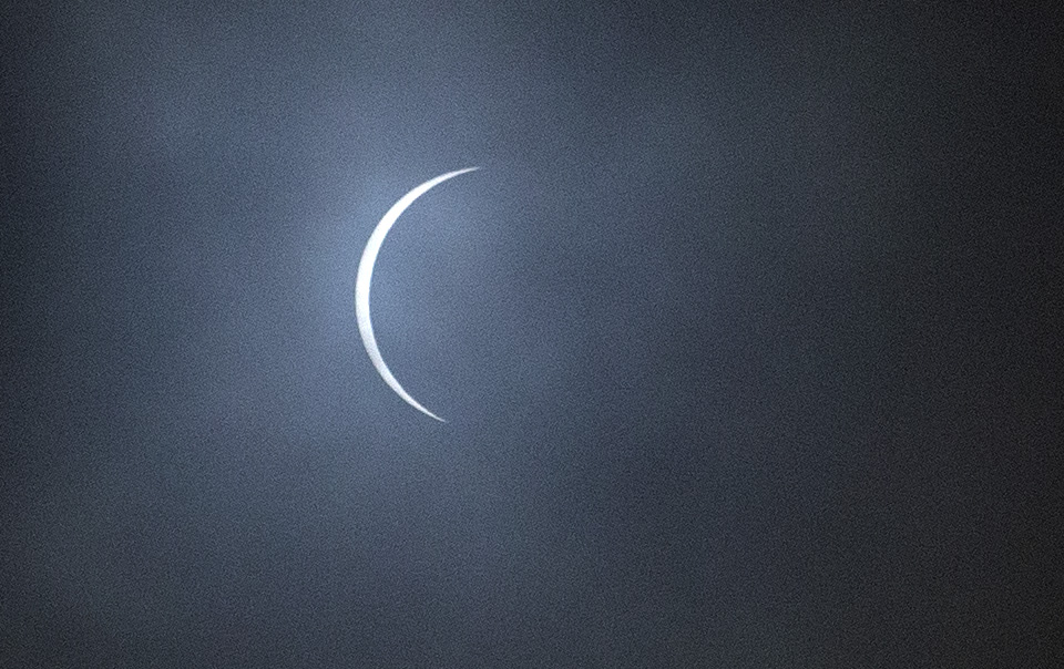 Here's the stunning view of a total eclipse from space