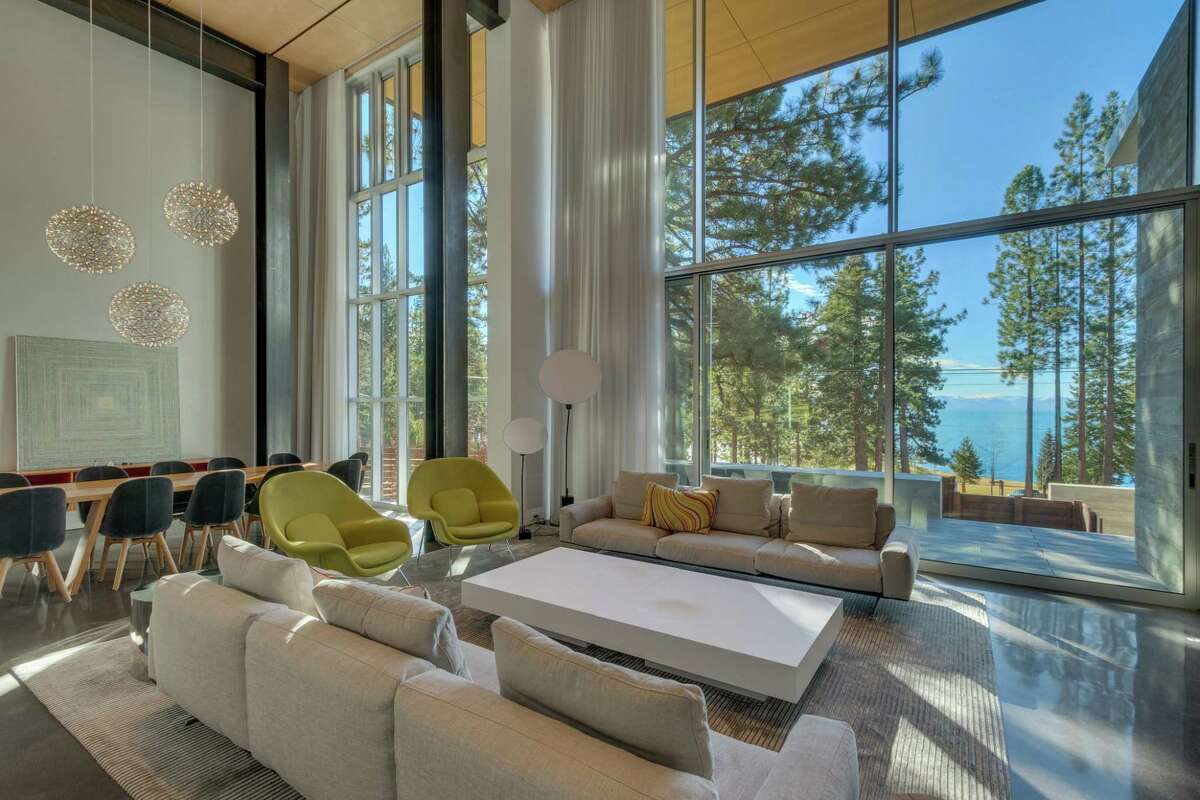 Contemporary beach house in Incline Village includes 10-car garage