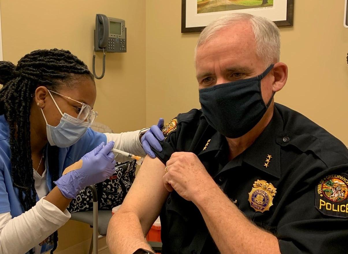 ‘Keep the officers healthy:’ Greenwich police officers receiving COVID ...