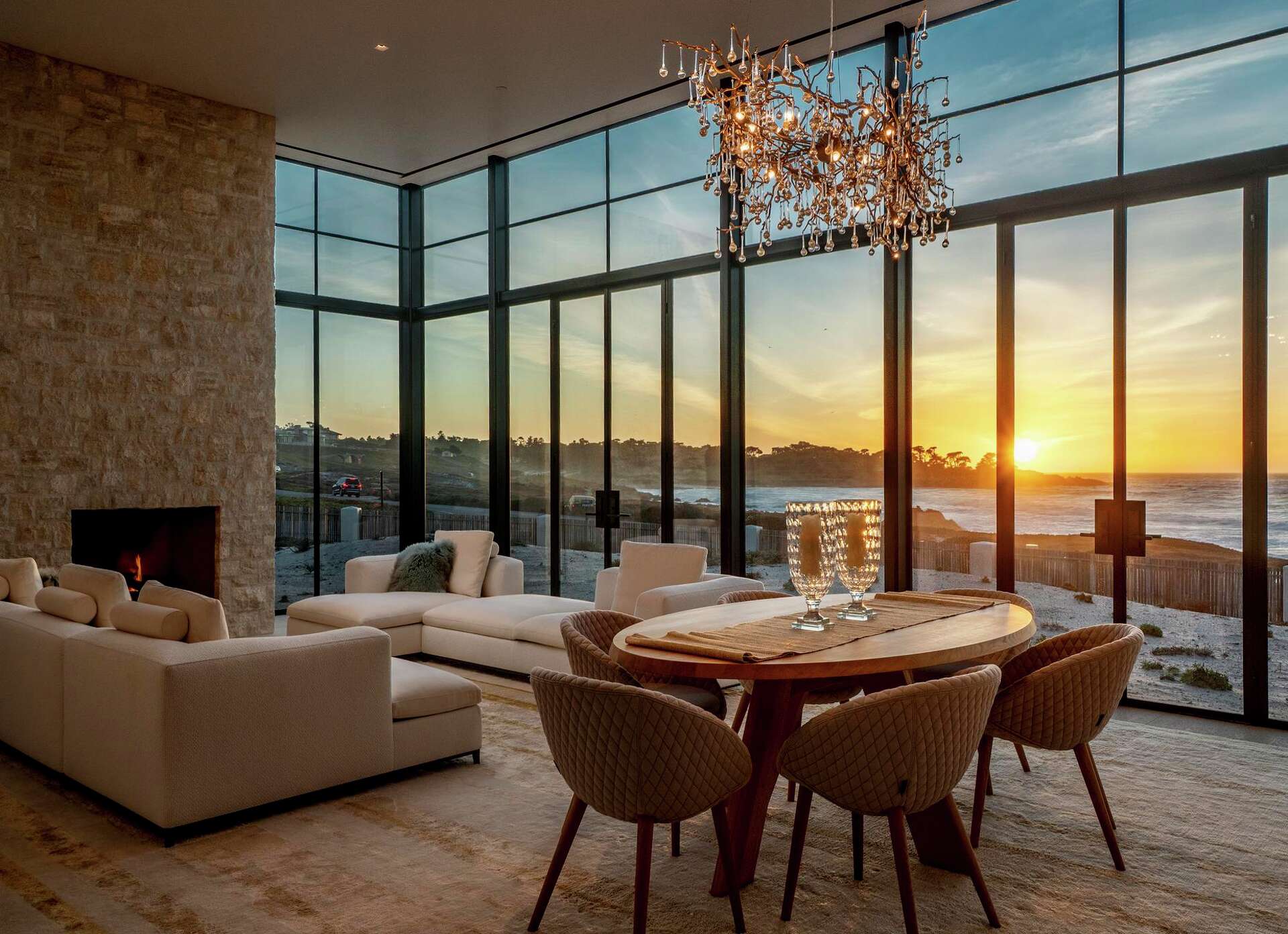 Pebble Beach view home includes ocean views, heated balcony