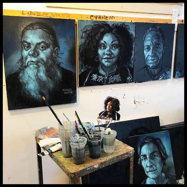 The eyes have it: Alton artist continues Community Portrait Project ...