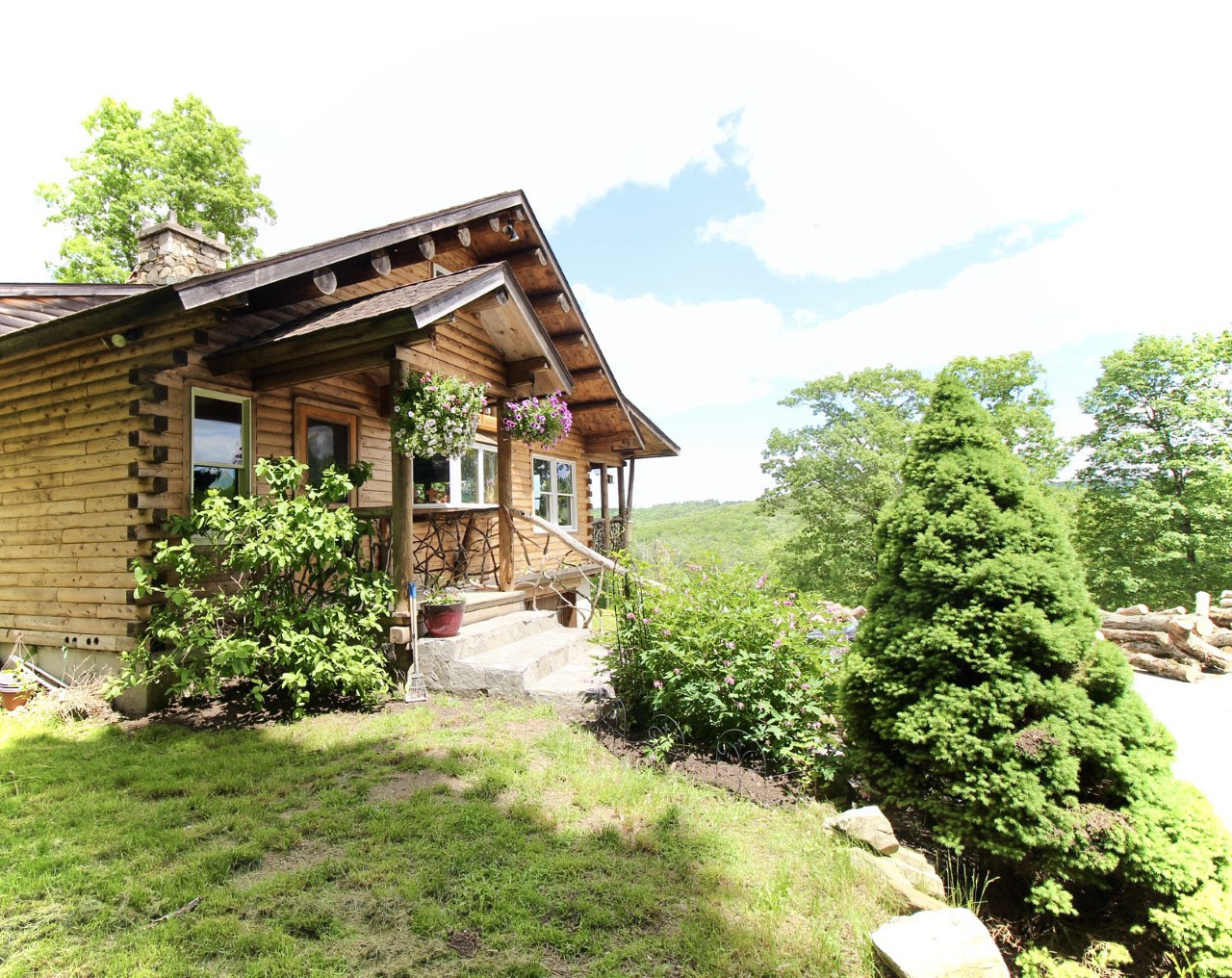 On the market: Hand-built log cabin in Torrington